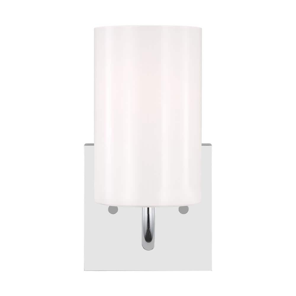 Generation Lighting Rhett 5 in. 1-Light Chrome Small Vanity Light with ...