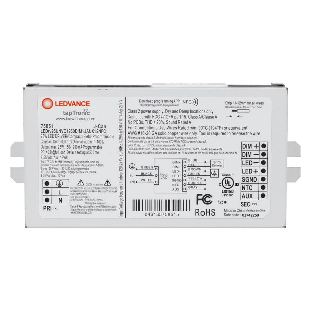 Ledvance Taptronicc LED Compact Driver J Can 25-Watt 75851 - The Home Depot