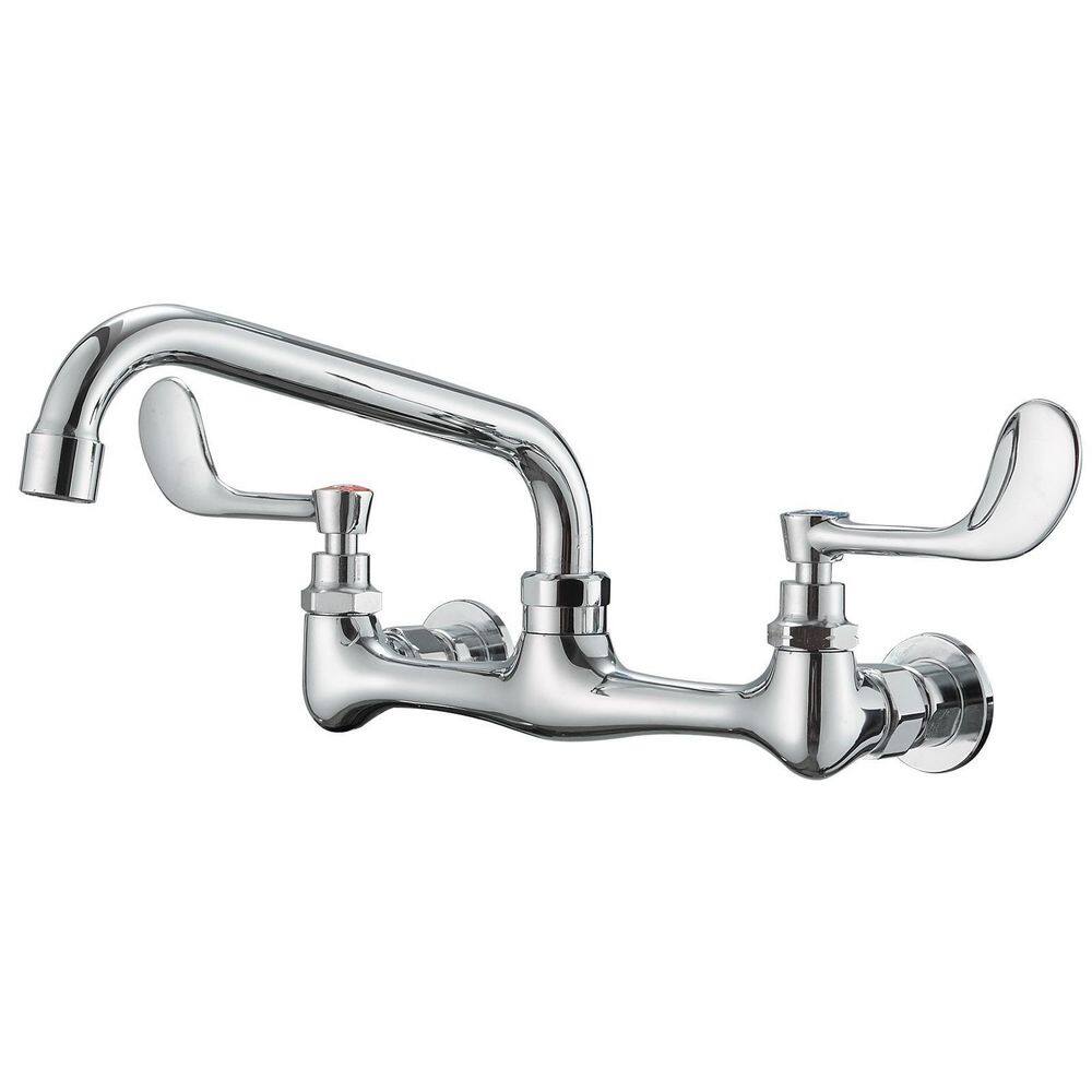 BWE 2 Handle Commercial Sink Faucet With 12 Swivel Spout 8 Center BWE 2 Handle Commercial Sink Faucet With 12 Swivel Spout 8 Center