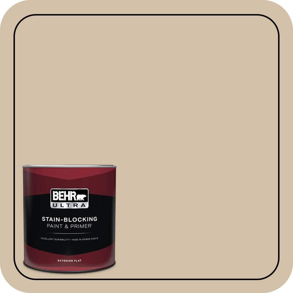 BEHR ULTRA 1 qt. #PPU7-08 Baja Flat Exterior Paint & Primer 485404 ...