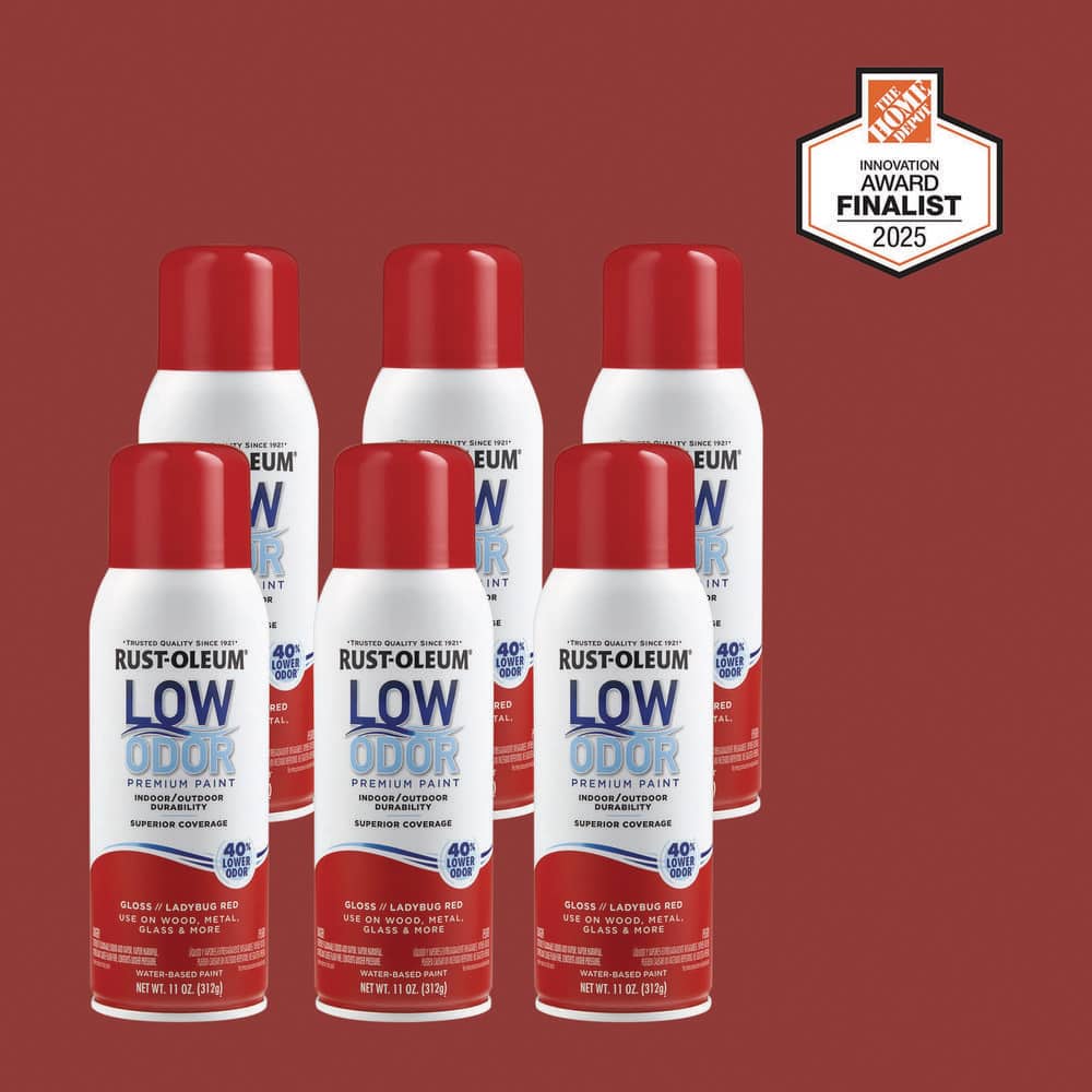 Rust-Oleum Low Odor 11 oz. Gloss Ladybug Red Low Odor Water-Based Spray ...