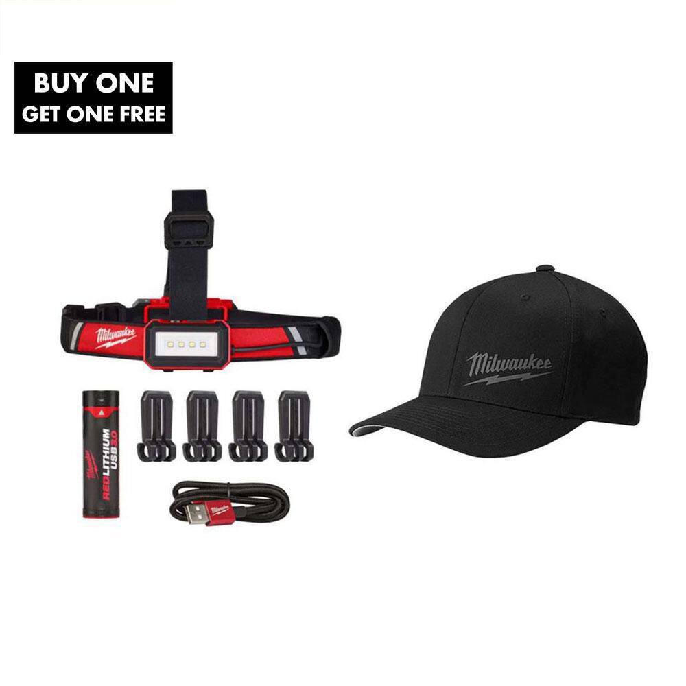 Reviews for Milwaukee 600 Lumens LED REDLITHIUM USB Low-Profile Hard ...