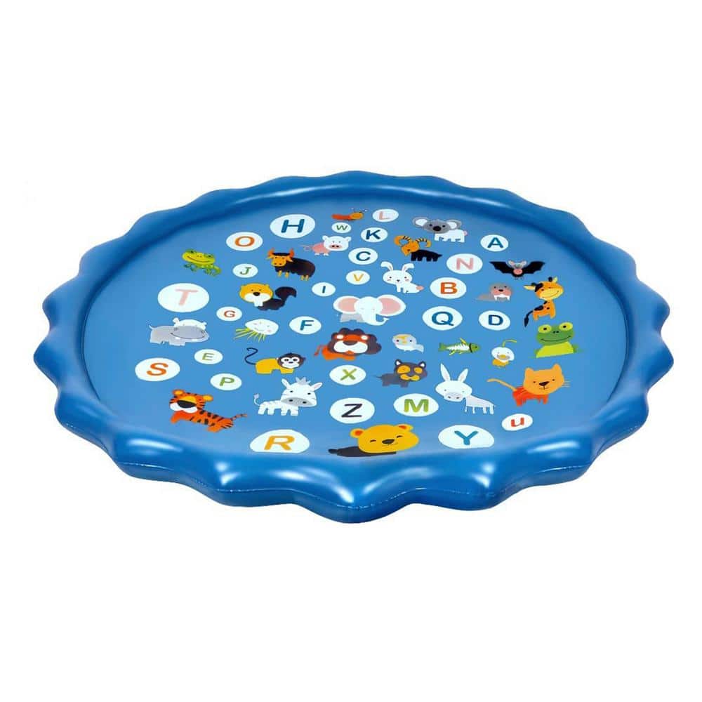 Alpulon 68 in. Round Inflatable Pool Toy Splash Pads Splash Water ...