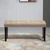 Maypex 38 in. Tan Upholstered Bench 300253-02-TN - The Home Depot