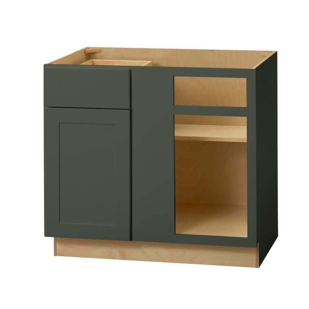 Hampton Bay Avondale 36 in. W x 24 in. D x 34.5 in. H Ready to Assemble Plywood Shaker Blind ...