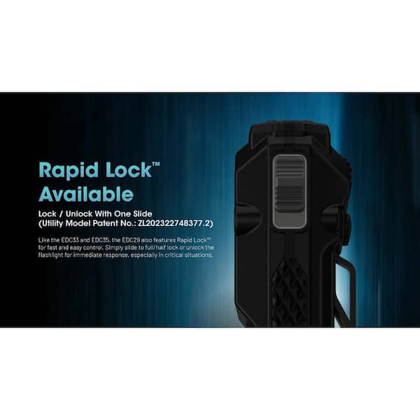 NITECORE EDC29 6500 Lumens Flat Shape USB-C LED Rechargeable Flashlight ...