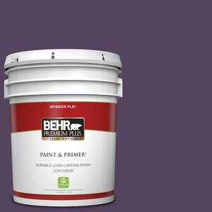BEHR MARQUEE 1 qt. #S-H-670 Plum Semi-Gloss Enamel Exterior Paint ...