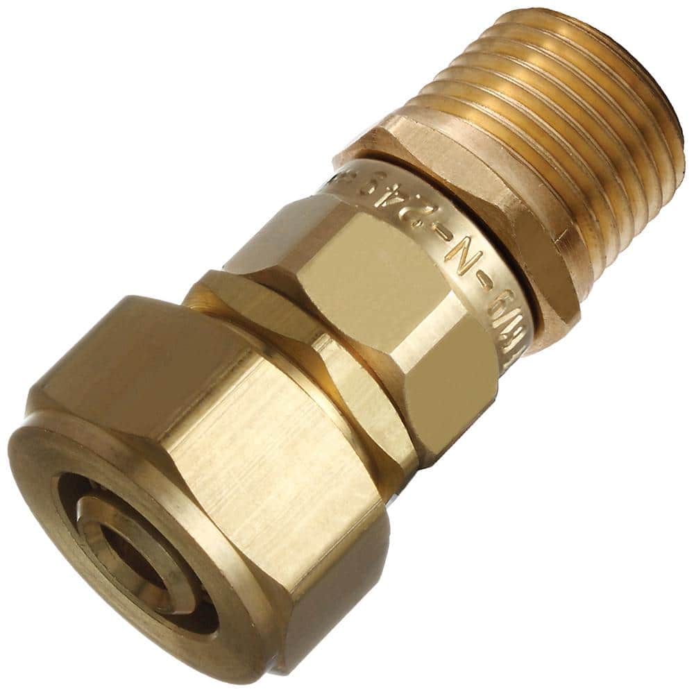 Kitec Transition Fitting 1/2 in. PEX-AL-PEX Comp x 1/2 in. MIP or 1/2 ...