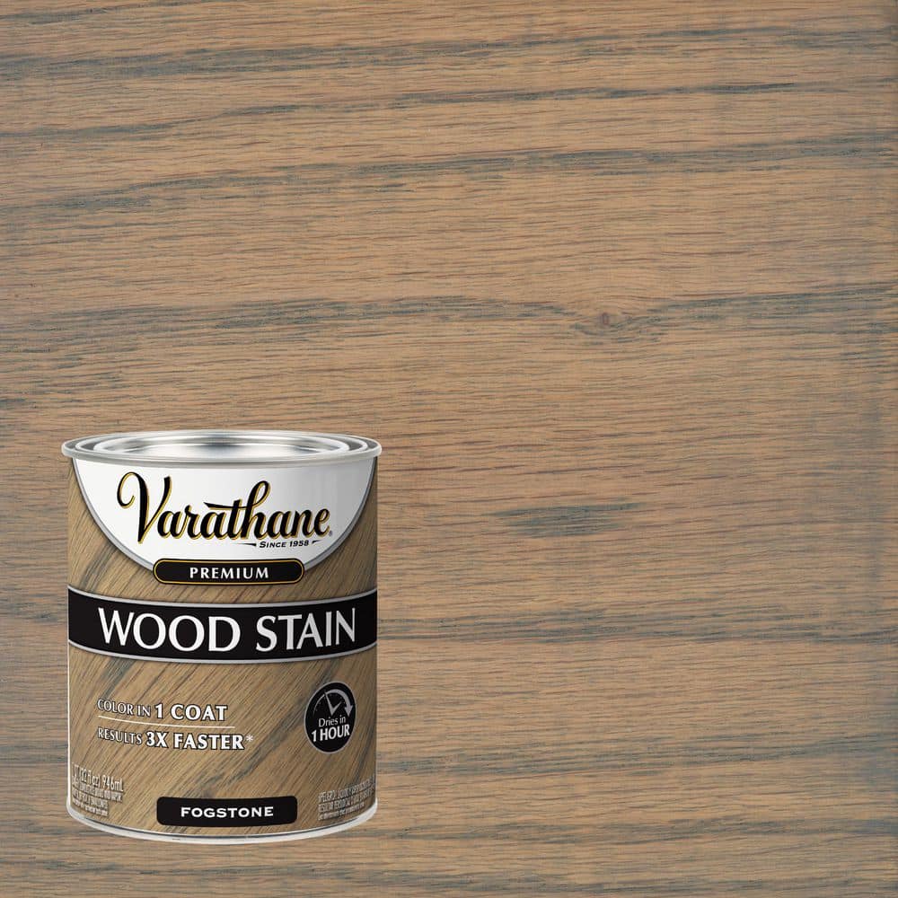 Varathane 1 qt. Fogstone Premium Fast Dry Interior Wood Stain 369858 ...