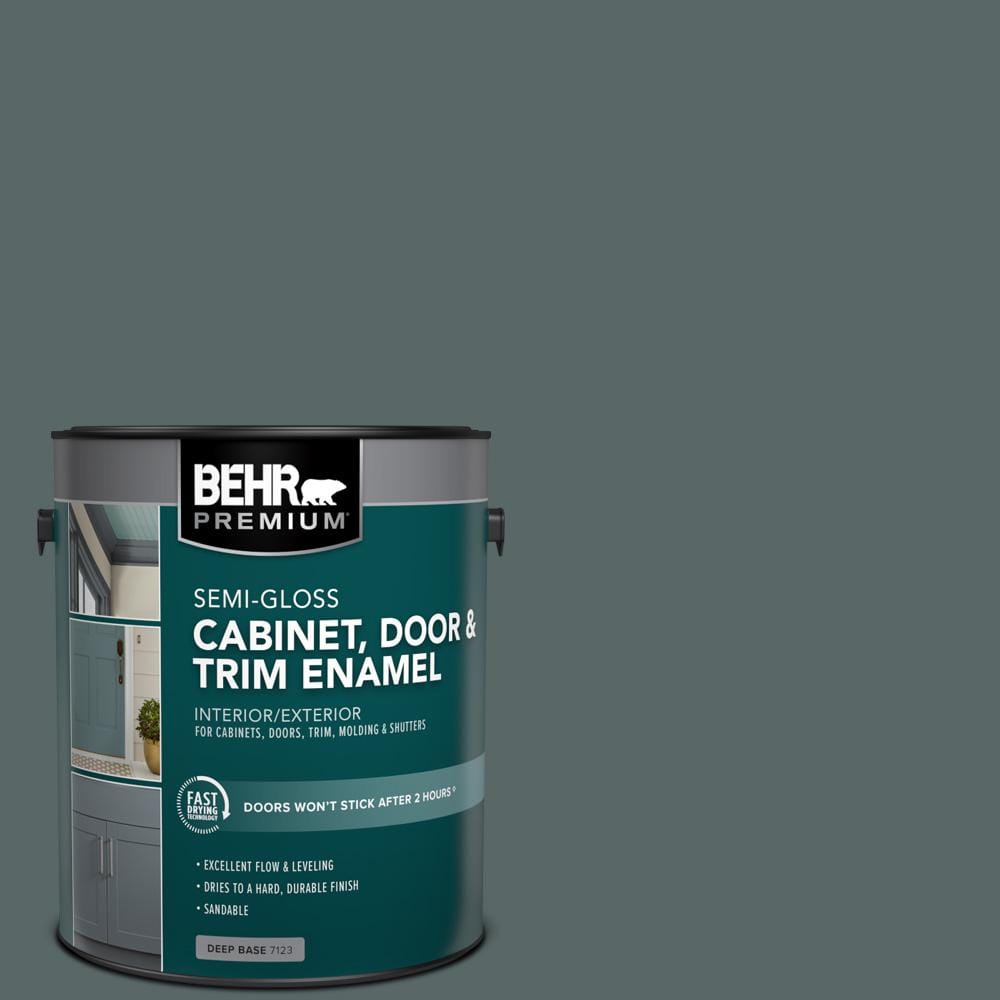 BEHR PREMIUM 1 gal. #N440-6 Brooklyn Semi-Gloss Enamel Interior ...