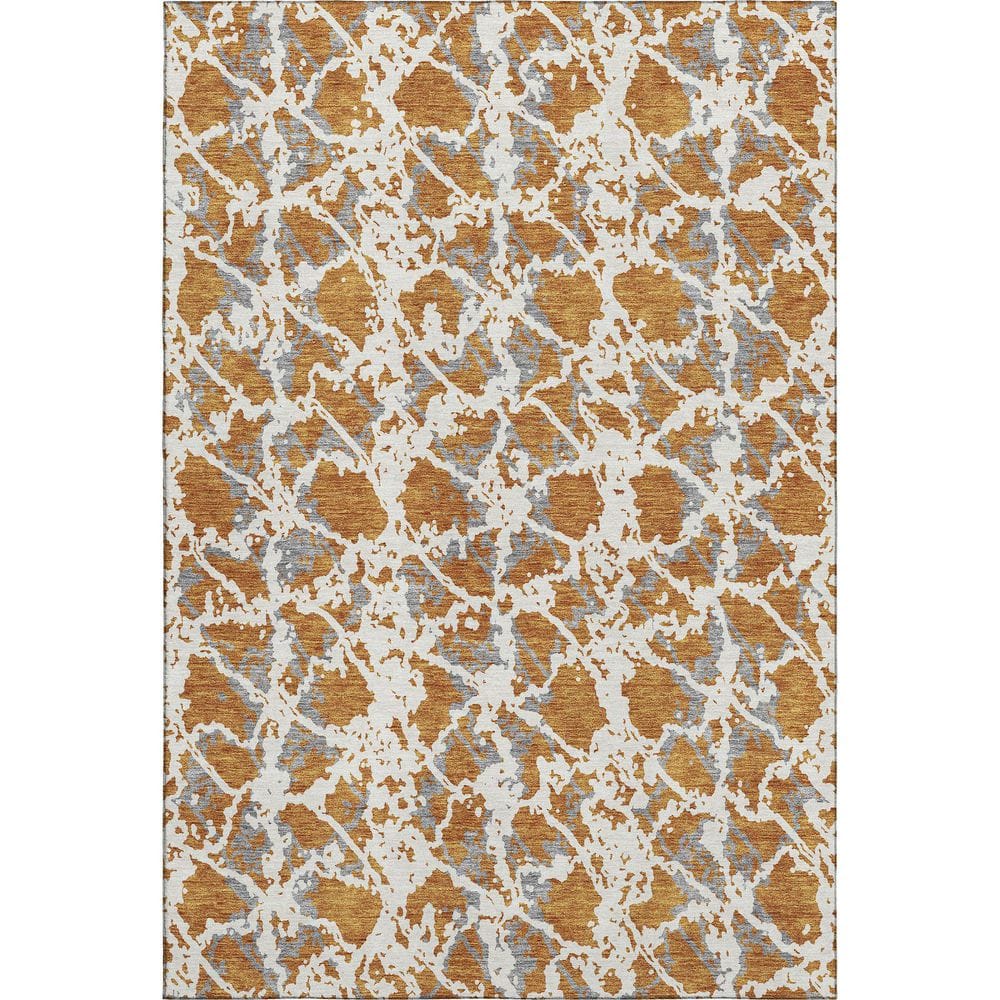 Addison Rugs Mayfield Premium Machine Washable Abstract AMF969 Copper 2 ...