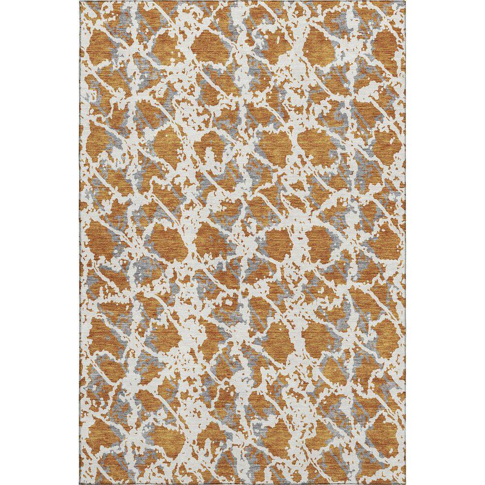 Addison Rugs Mayfield Premium Machine Washable Abstract AMF969 Copper 9 ...