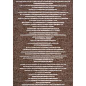 JONATHAN Y Zolak Berber Stripe Geometric Brown/Beige 3 ft. x 5 ft ...