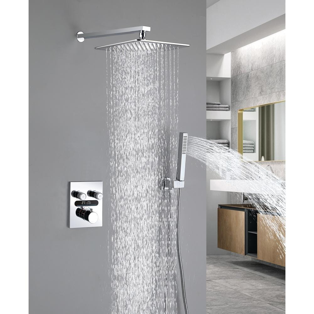 Modland 2-Handle 2-Spray Wall Mount Dual Shower Heads with Body Spray ...