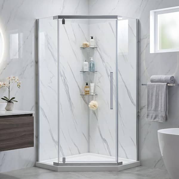 Dreamwerks Capri 36 in. L x 36 in. W x 78.5 in. H Neo Angle Corner ...