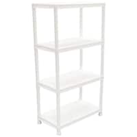 HDX 4-Tier Grey Plastic Garage Storage Shelving Unit