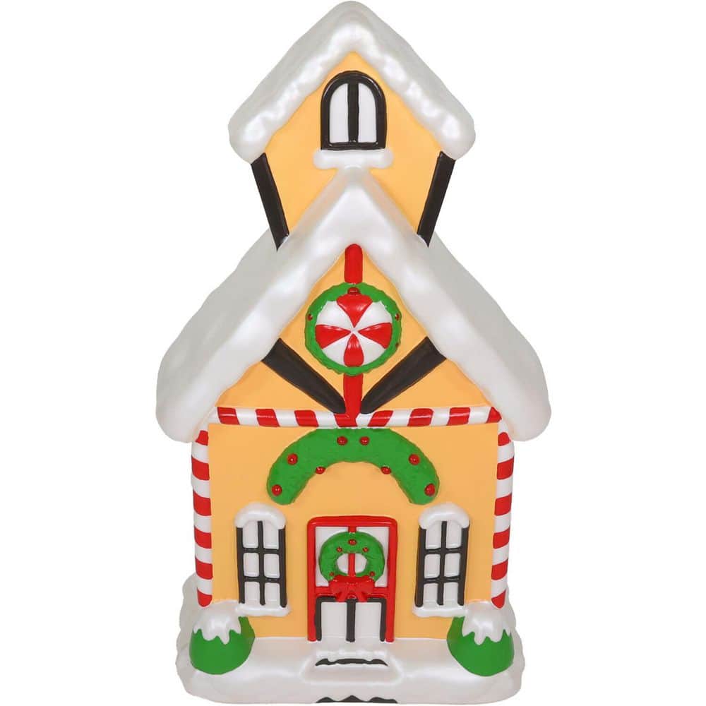 Fraser Hill Farm 32 in. x 10 in.Pre-Lit LED Gingerbread House Christmas ...