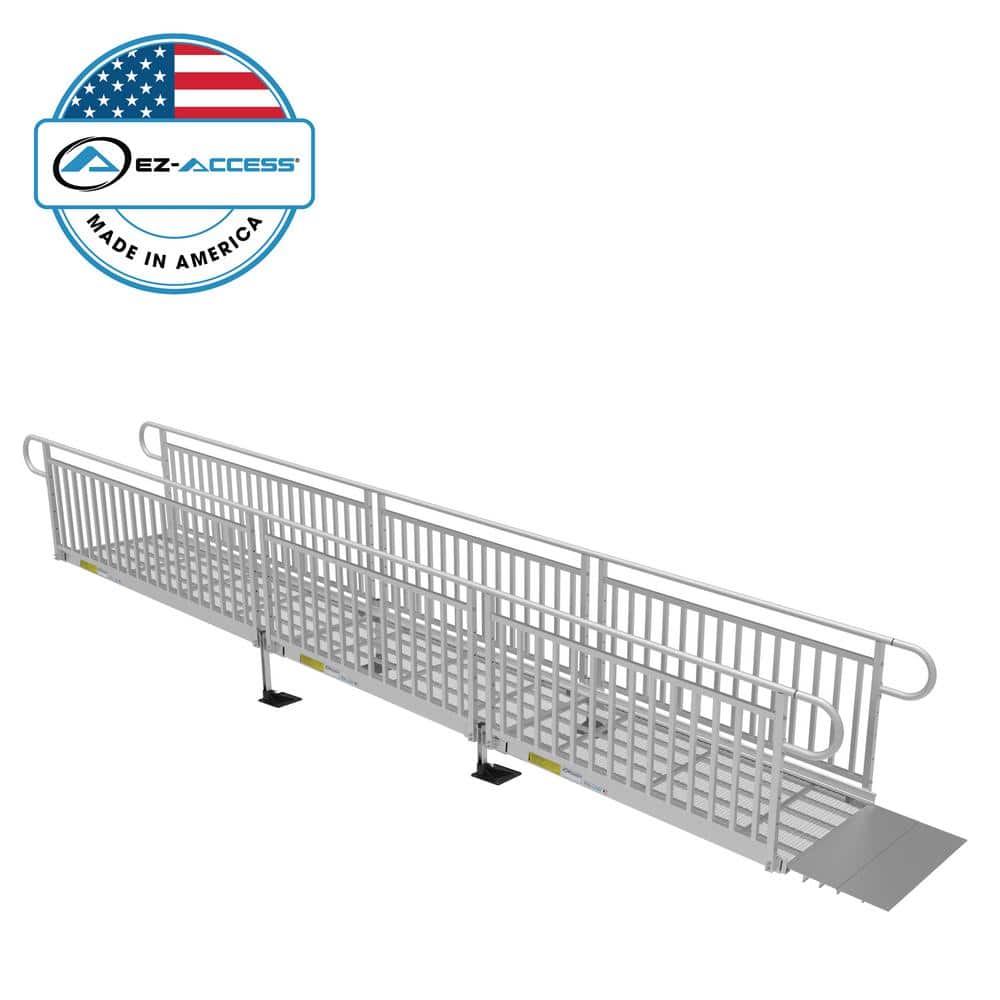 EZ-ACCESS PATHWAY 3G 20 ft. Wheelchair Ramp Kit with Expanded Metal ...