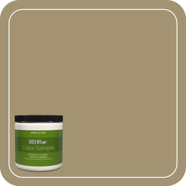 BEHR PREMIUM PLUS 8 oz. #PMD-37 Caraway Semi-Gloss Interior/Exterior ...
