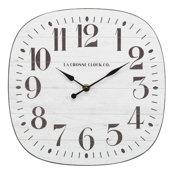 La Crosse Clock 11 in. Sylvie MDF Analog Quartz Wall Clock 404-3428 ...