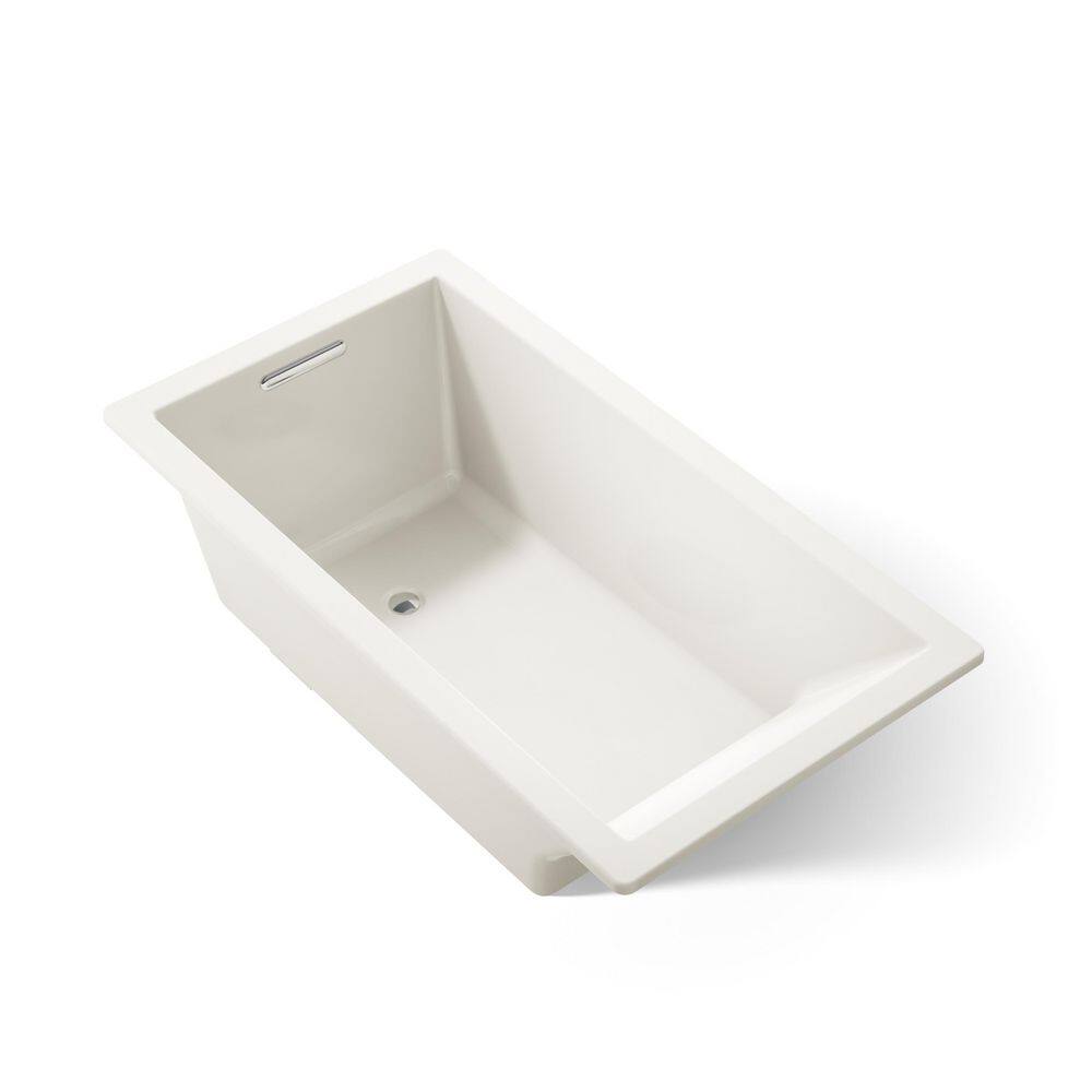 KOHLER Underscore 66" x 36" Rectangular Soaking Acrylic Drop-in Bathtub ...