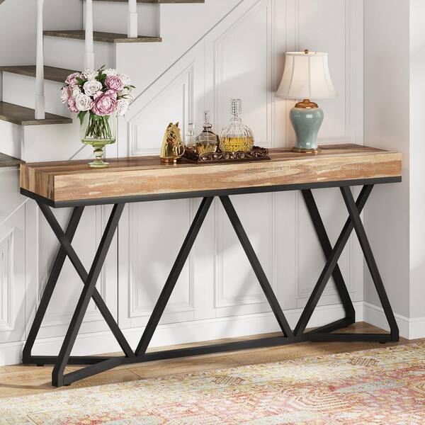 Tall wood console table store