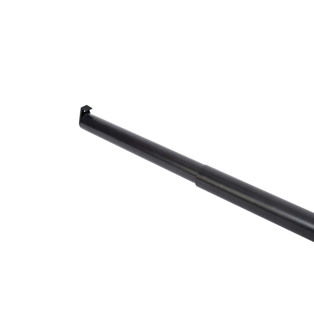 Everbilt 48 in.-72 in. L x 1-1/4 in. W, Matte Black Adjustable Hanging ...