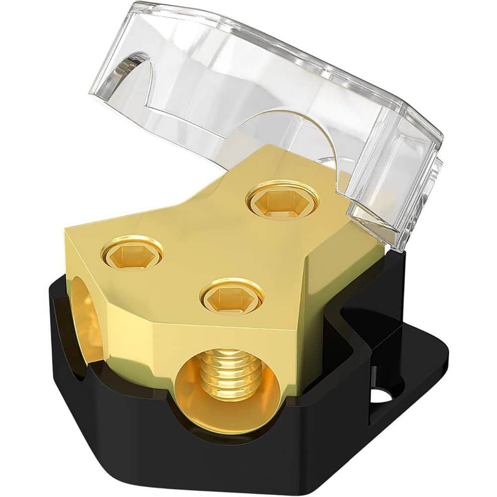 OBJLGEV 12V Power Distribution Block Car Audio 2 Way Ground Split 0/2/4 ...