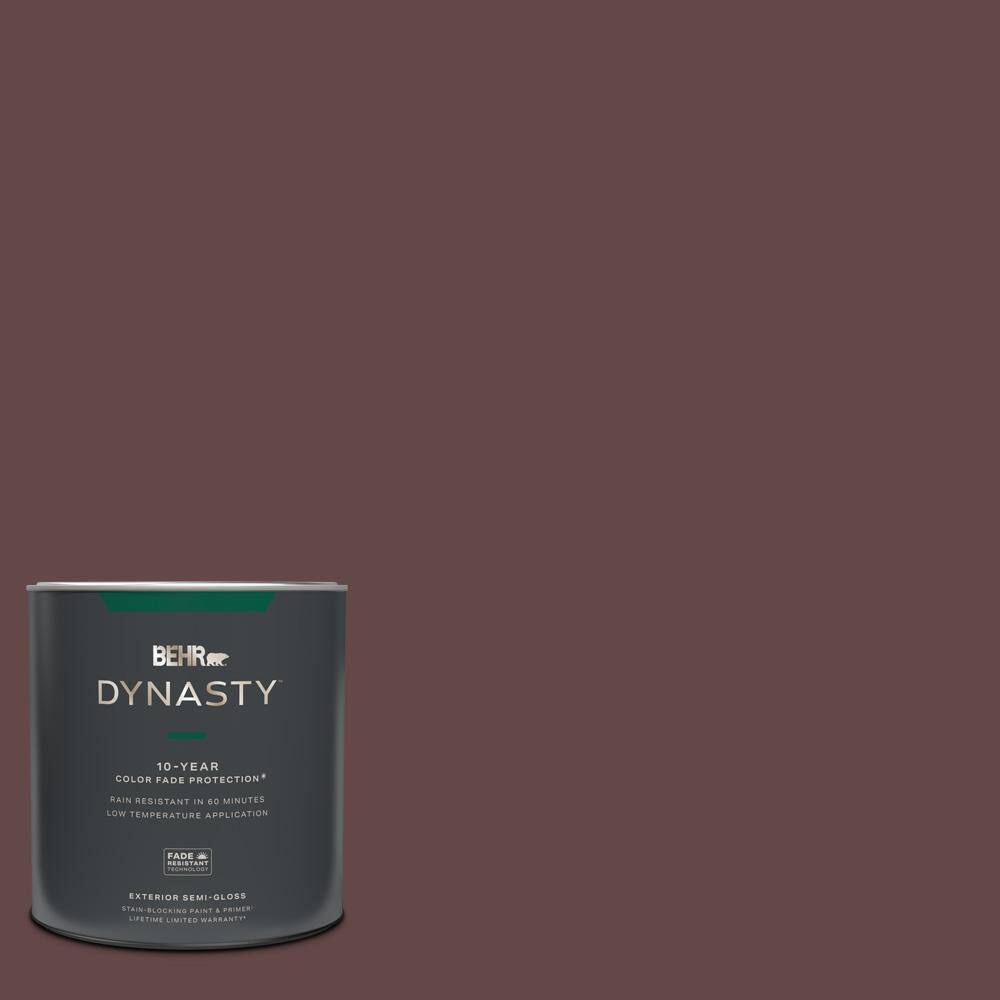 BEHR DYNASTY 1 qt. #120F-7 Plum Raisin Semi-Gloss Exterior Stain ...