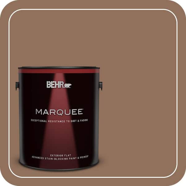 BEHR MARQUEE 1 gal. #N240-6 Wild Mustang Flat Exterior Paint & Primer ...