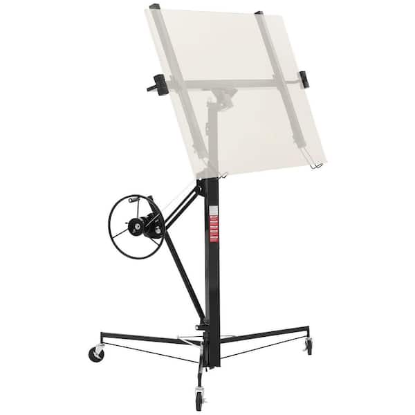 VEVOR 11ft. Drywall Lift, 150lbs. Heavy-Duty Panel Hoist with Lockable ...