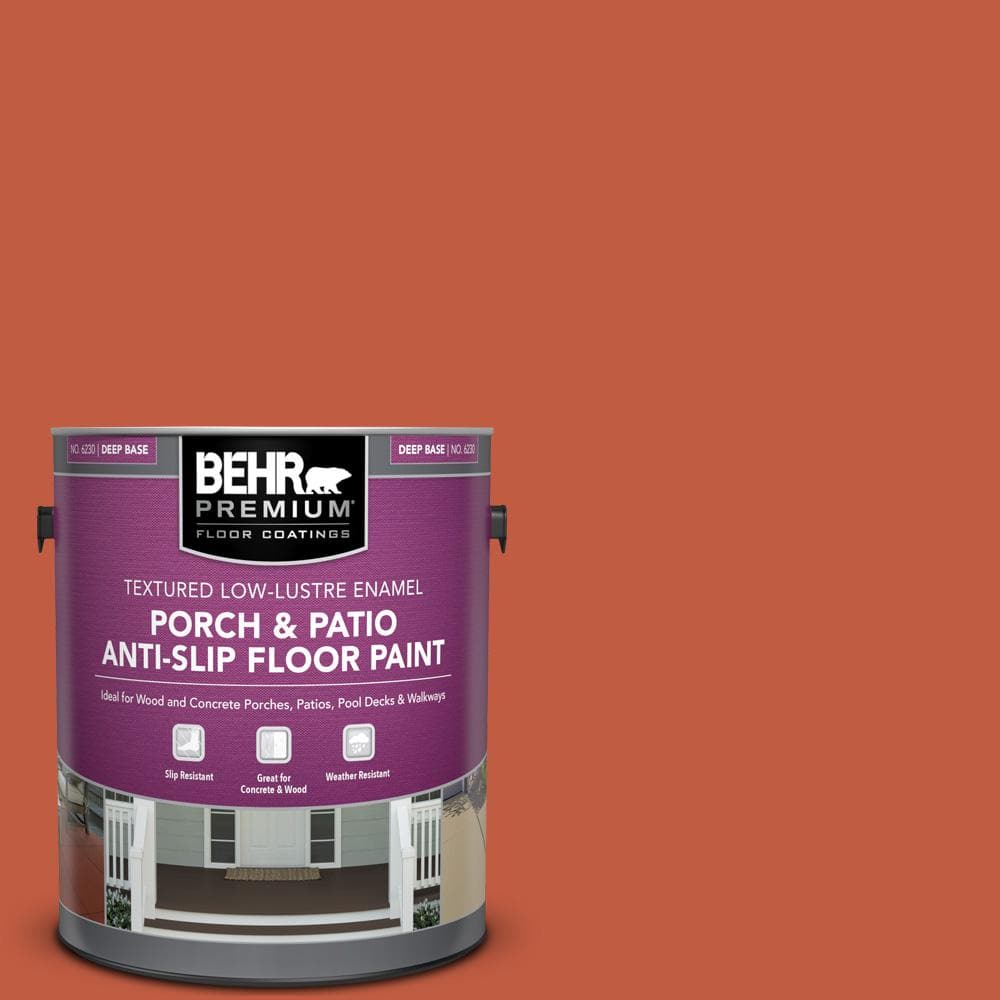 BEHR PREMIUM 1 gal. #M180-7 Deep Fire Textured Low-Lustre Enamel ...