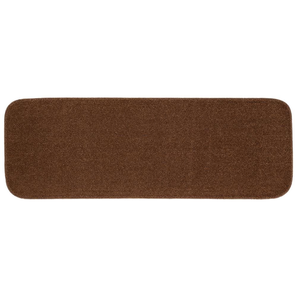 Garland Rug Gramercy 22 in. W. x 60 in. Cinnamon Brown Solid Color ...