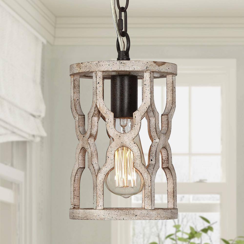 Have a question about LNC Farmhouse 1-Light Rustic Bronze Drum Pendant ...