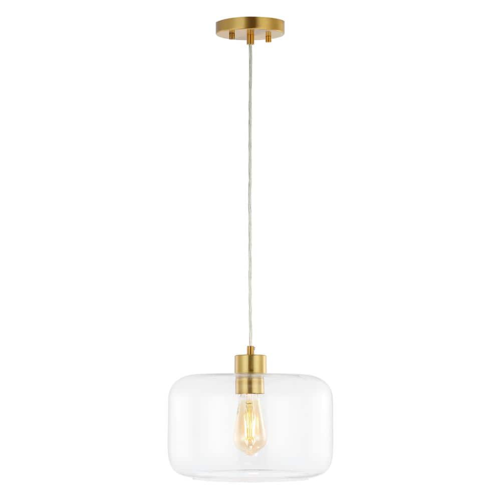SAFAVIEH Warden 4-Watt 1-Light Clear Pendant Light with glass Shade PND4134A - The Home Depot