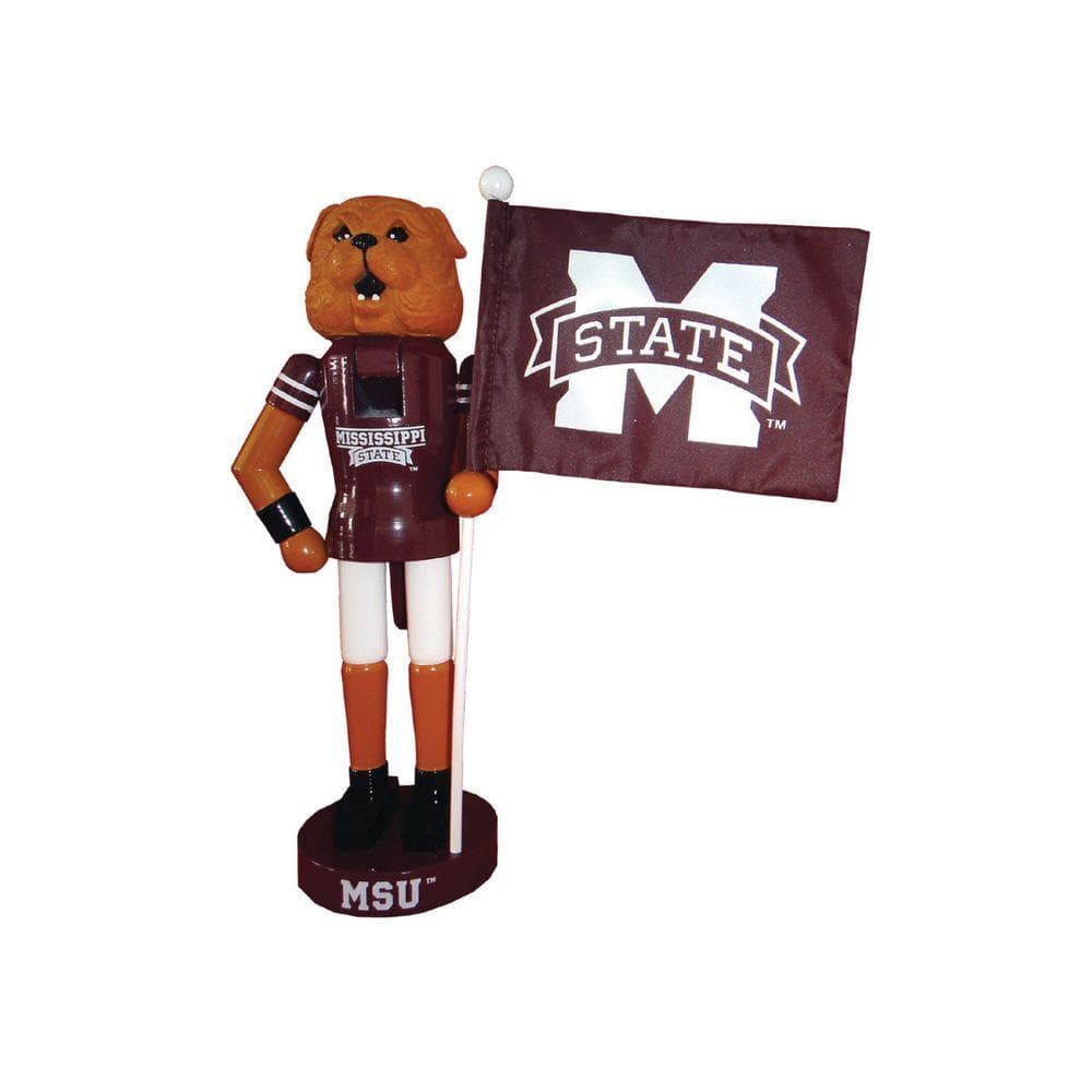 Santa's Workshop 12 in. MS State Mascot Nutcracker with Flag-MSB092 ...