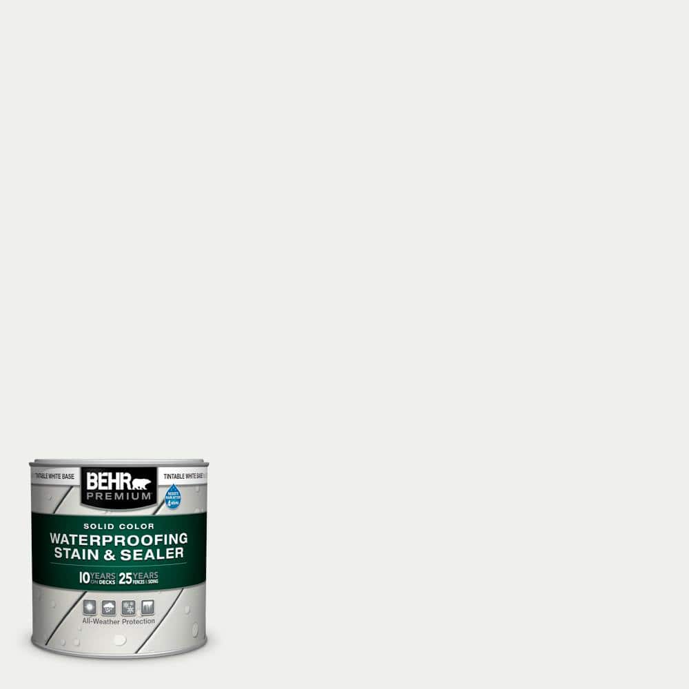 BEHR PREMIUM 8 oz. #57 Frost Solid Color Waterproofing Exterior Wood ...