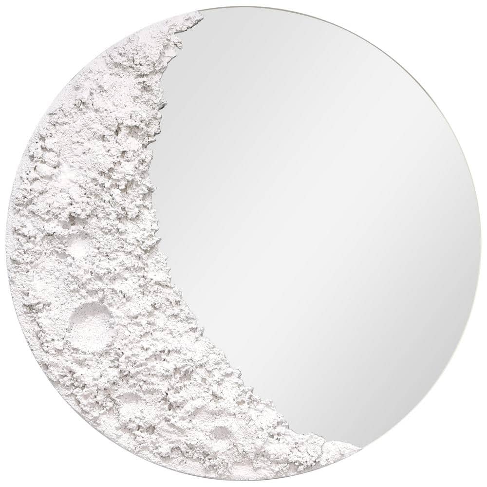Empire Art Direct Lunar Serenity 20 in. Round Wall Mirror with a 3D ...