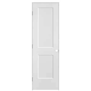 Masonite 24 in. x 80 in. 2-Panel Logan Right-Hand Solid Core Primed ...