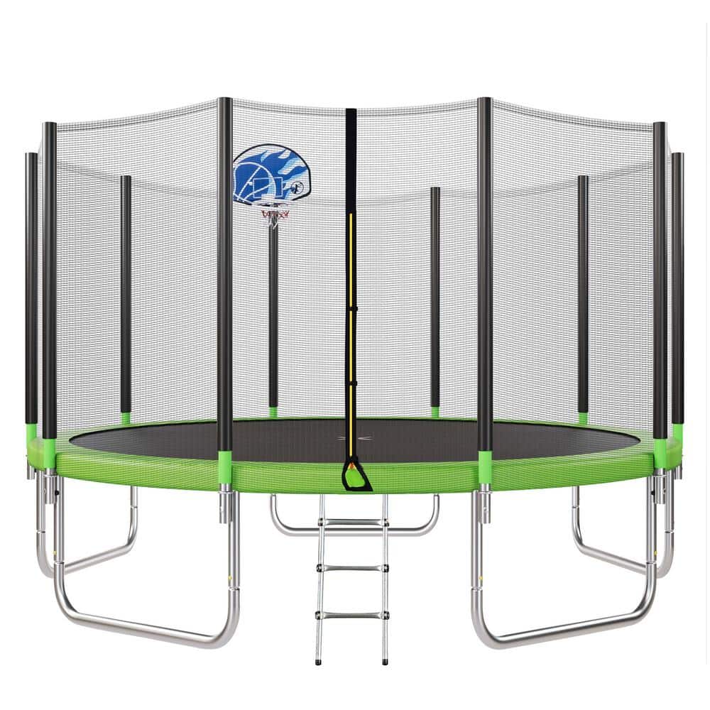 TIRAMISUBEST T-Adventurer 15 ft. Trampoline for Kids with Safety ...
