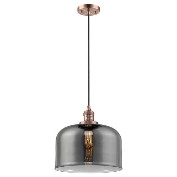 Innovations Bell 100-Watt 1-Light Antique Copper Standard Mini Pendant ...