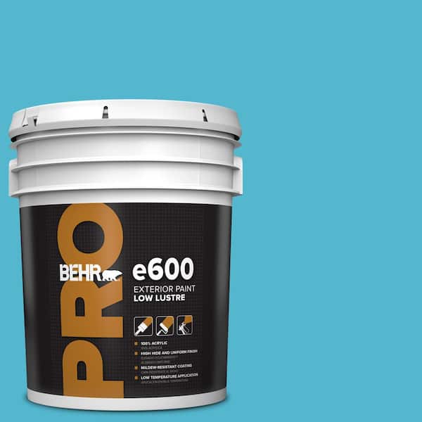 BEHR PRO 5 gal. #520B-5 Liquid Blue Low Luster Exterior Paint PR62005 ...