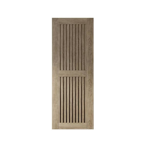 HOMACER ST 30 in. x 80 in. C-Panel Solid Core Classic Gray Vertical ...