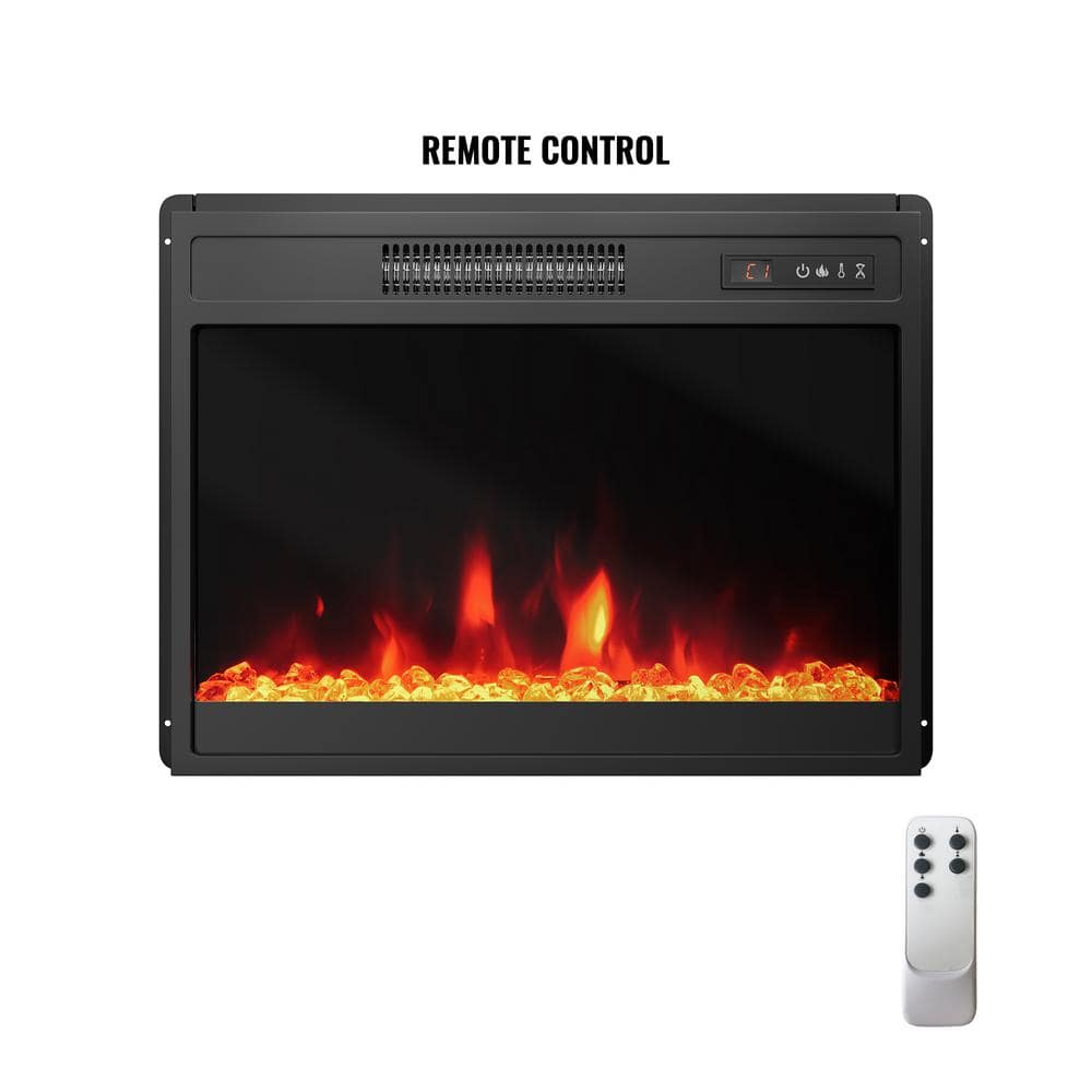 Clihome 23 in. Recessed Built-in Electric Fireplace Insert with Remote ...