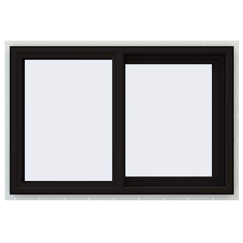 JELD-WEN 36 in. x 24 in. V-4500 Series Black Exterior/White Interior ...