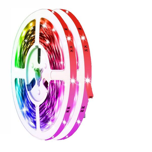 OBJLGEV 100ft. Indoor RGB App/Remote Control Plug-In Integrated LED ...