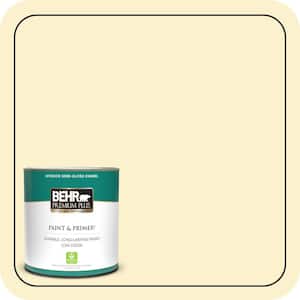 BEHR PREMIUM PLUS 8 oz. #370A-1 Moon Mist Satin Enamel Interior ...