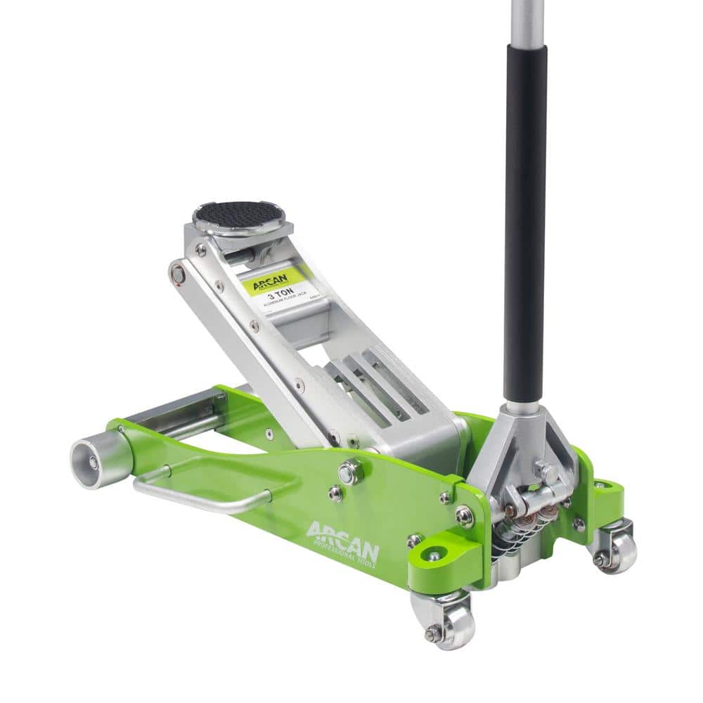 Arcan 3-Ton Lightweight Aluminum Floor and Car Jack with Quick Rise ...