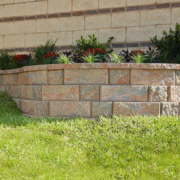Pavestone RockWall 2 in. x 4.25 in. x 9 in. Palomino Concrete Wall Cap ...
