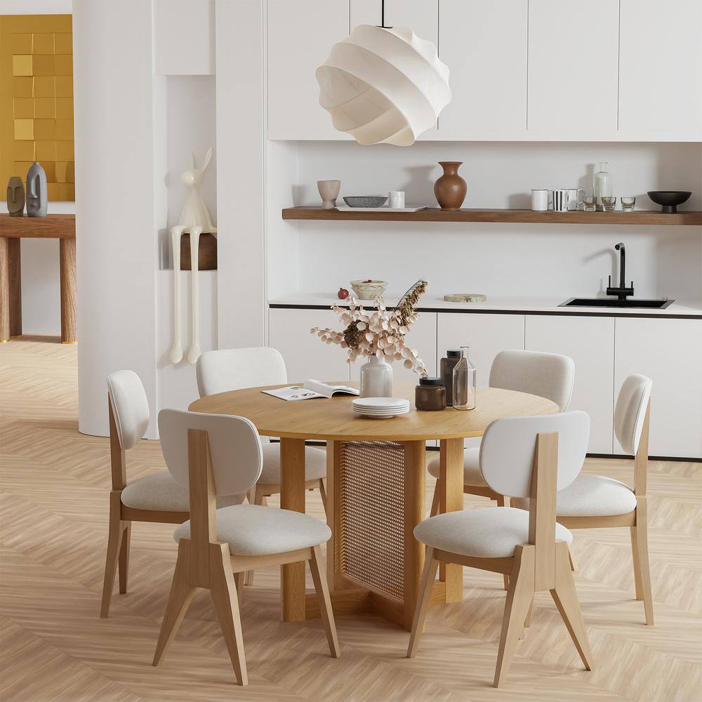 Have a question about NEUTYPE Cinna Modern Round Oak Wood Top 52 in ...